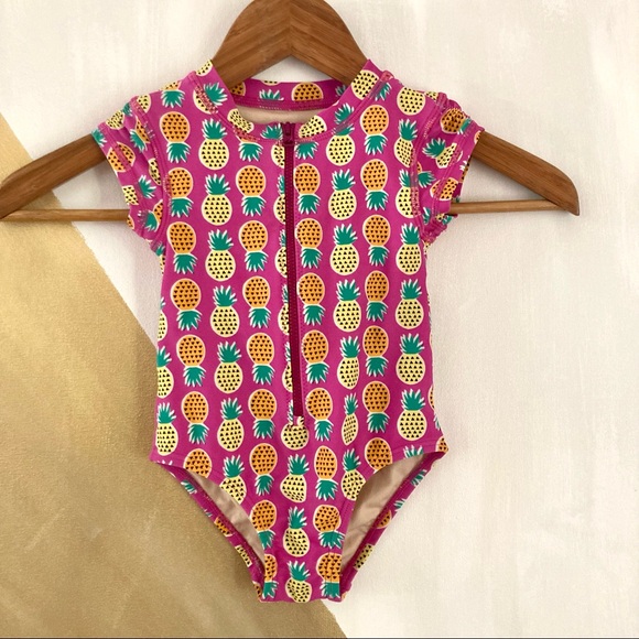 Tea Collection | Swim | Pineapple Tea Collection Rash Guard Swimsuit ...